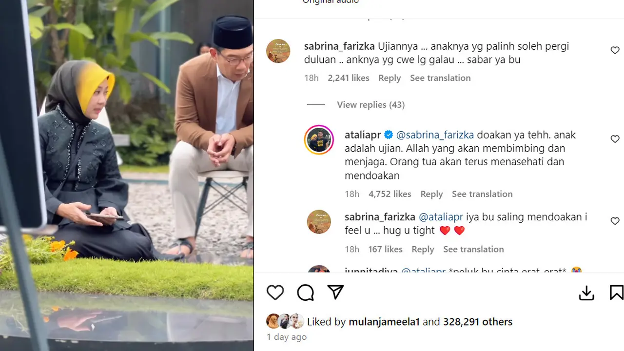 Zara Putri Ridwan Kamil Lepas Hijab, Atalia Praratya Minta Doa: Anak adalah Ujian - ShowBiz ...
