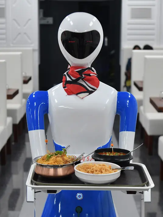 FOTO: Restoran di India Pekerjakan Robot sebagai Pelayan - Foto ...