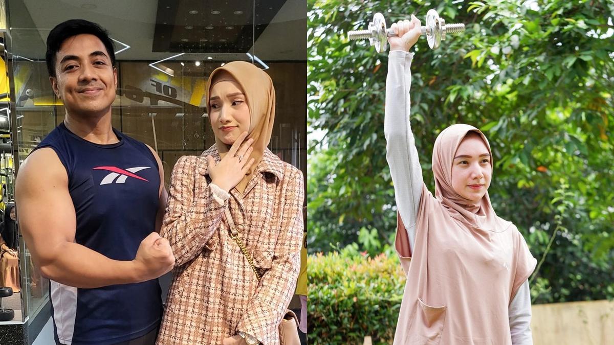 6 Potret Indri Giana saat Fitness, Dapat Dukungan Ustaz Riza Muhammad ...
