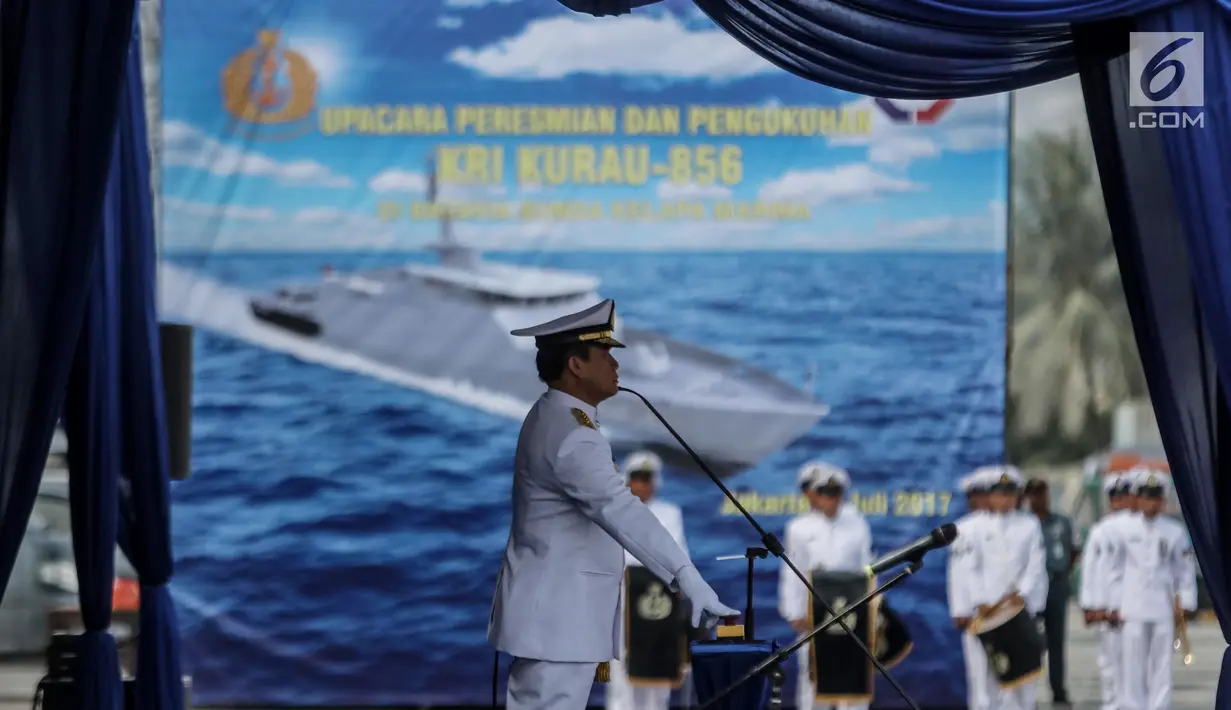 Peresmian Armada Baru Buatan Dalam Negeri KRI Kurau 856 - Foto Liputan6.com