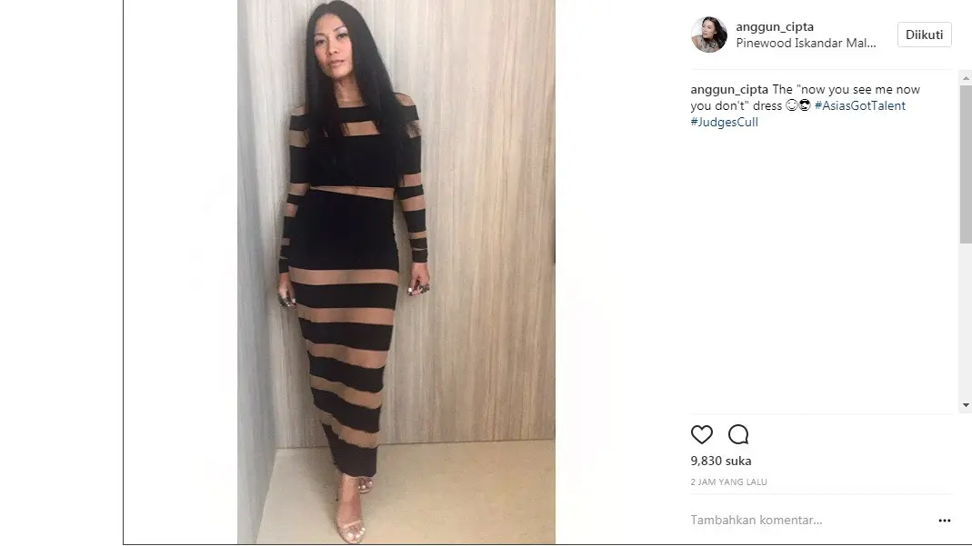 Anggun C Sasmi Dipuji Tampil Anggun dengan Busana Transparan - ShowBiz Liputan6.com