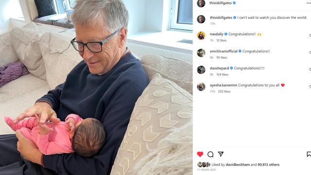Bill Gates Pamer Foto Bareng Cucu Pertama - Health Liputan6.com