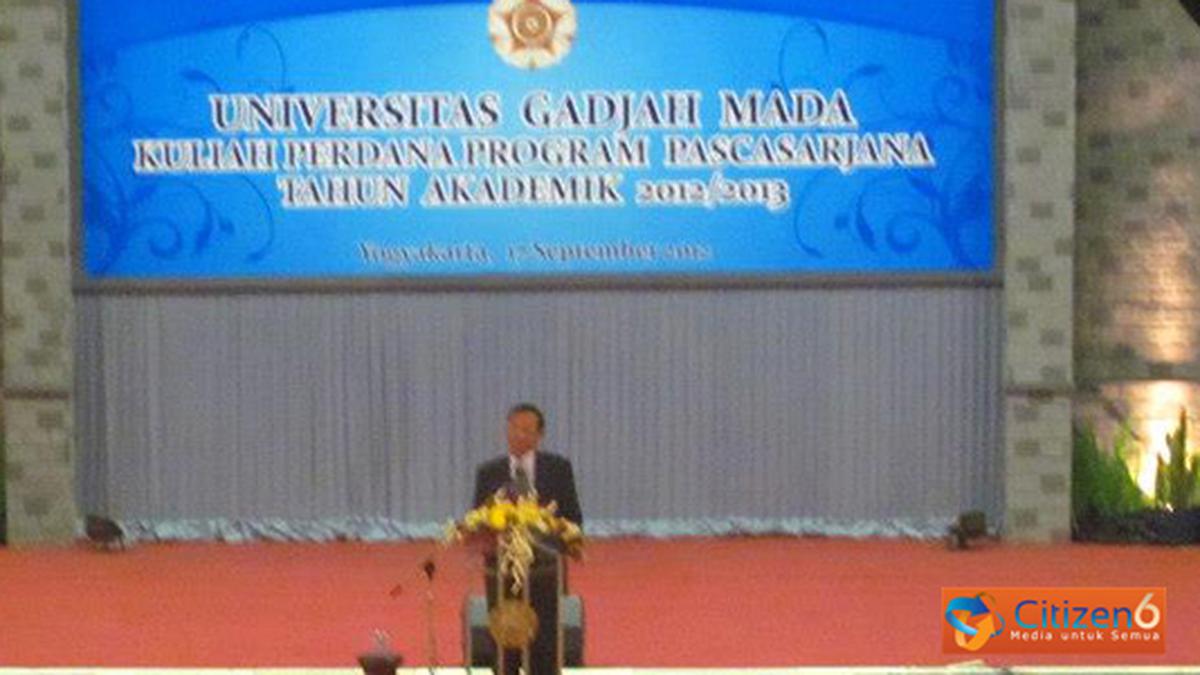 Kuliah Umum Mahasiswa Pascasarjana UGM - Citizen6 Liputan6.com