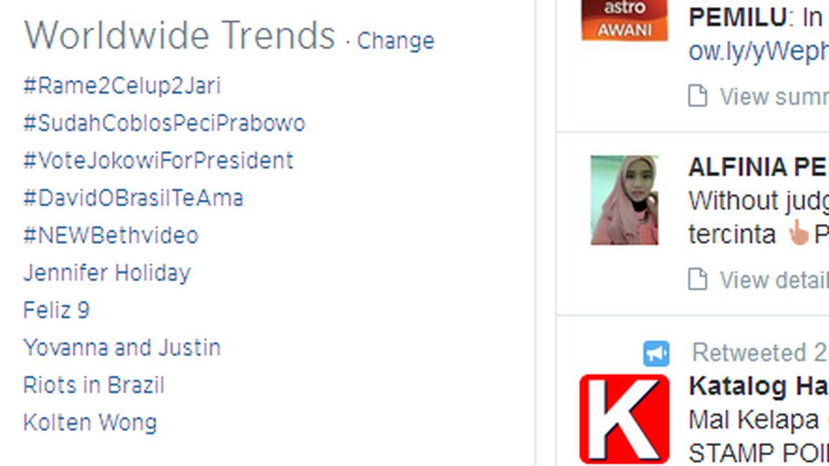 #Rame2Celup2Jari Jadi Trending Topic di Indonesia dan Dunia - Tekno ...