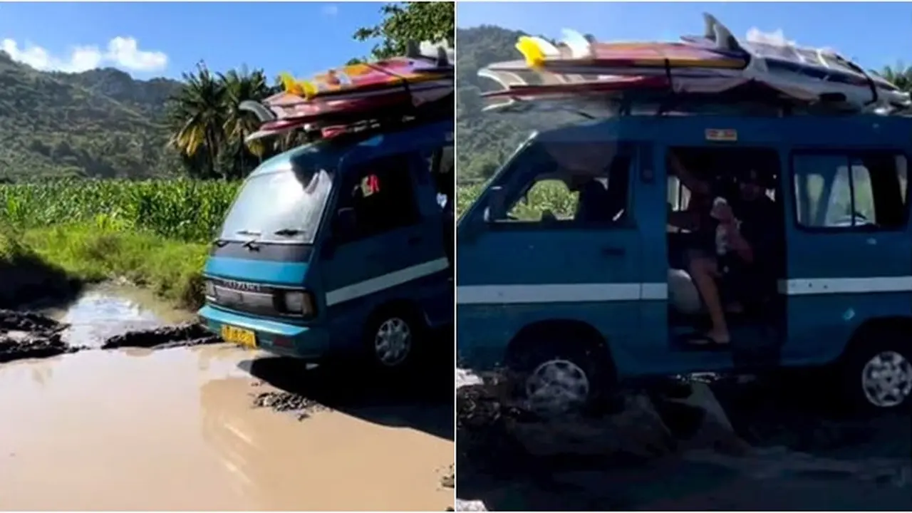 Bule Sewa Angkot untuk Cari Tempat Surfing di Bali, Vibesnya Bak Surfer ...