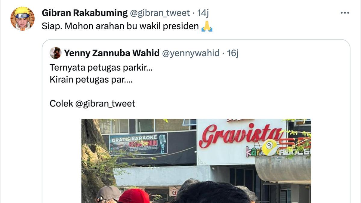 Gibran dan Yenny Wahid Saling Ledek, Bermula dari Cosplay Jadi Tukang ...