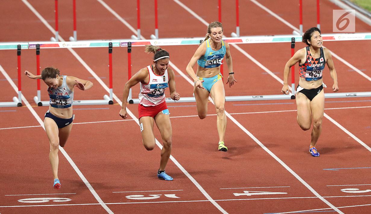 FOTO: Nova Emilia Sumbang Perak di Lari Halang Rintang 100 Meter Putri ...