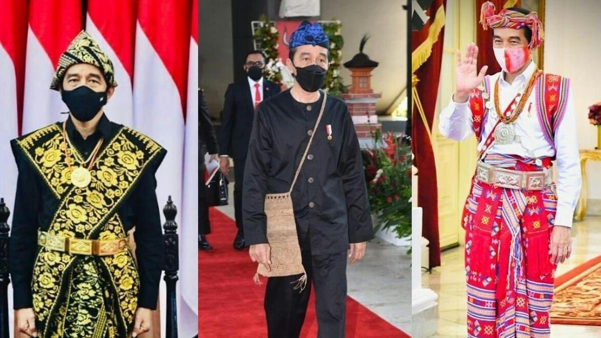 11 Gaya Jokowi Kenakan Baju Adat dari Berbagai Daerah - Photo Fimela.com
