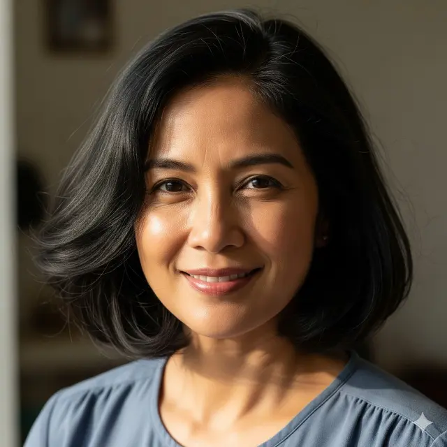 9 Potongan untuk Rambut Tebal Pendek Tanpa Terlihat Ngembang untuk Ibu ...