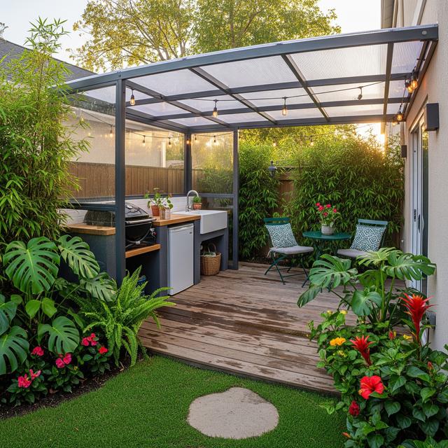 8 Desain Halaman Belakang Rumah Kecil Sederhana dengan Dapur yang ...