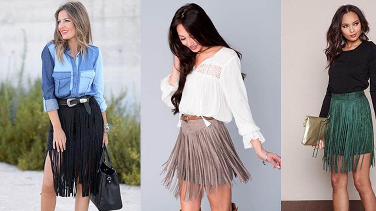 Inspirasi Mix & Match Outfit Rok Fringe dengan Berbagai Atasan - Photo ...