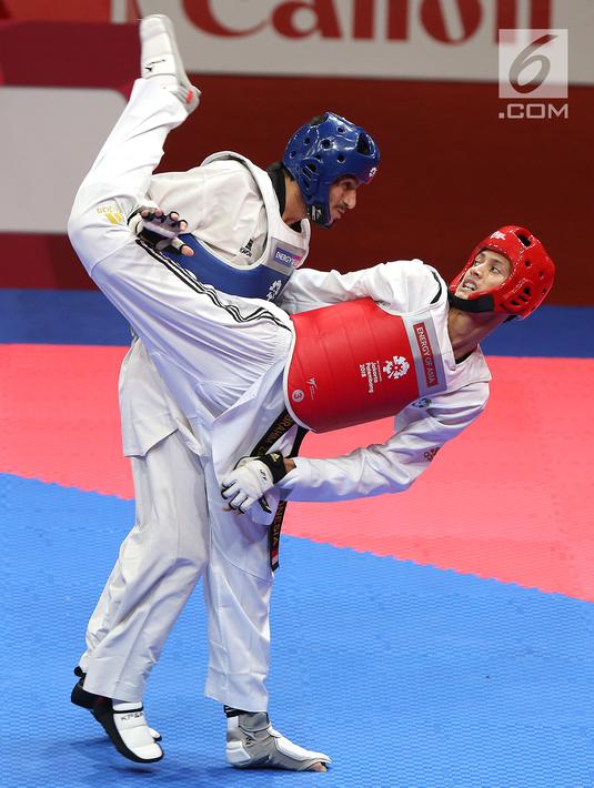 FOTO: Aksi Ibrahim Zarman Tekuk Atlet Taekwondo Pakistan di Asian Games ...