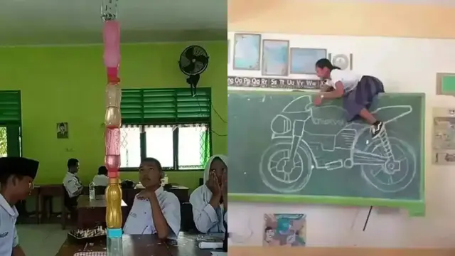 7 Potret Kreasi Murid Saat Gabut di Kelas Ini Kocak, Bikin Rindu ...