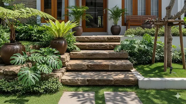 10 Inspirasi Teras Rumah Modern Pakai Batu Alam, Cocok untuk Iklim ...