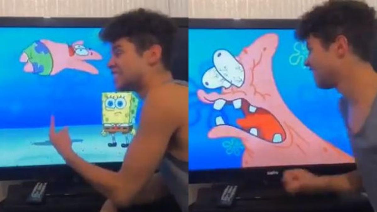 Video Parodi Pukulin Patrick Star, Cowok Ini Bikin Geregetan