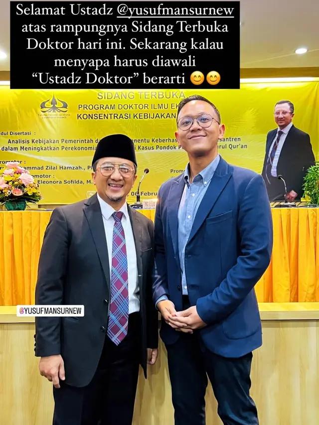 7 Potret Ustaz Yusuf Mansur Wisuda Doktor, Sosok Istri Curi Perhatian ...