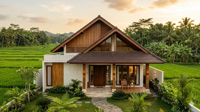 8 Inspirasi Fasad Rumah Desa Ala Juragan Sawah, Tampil Mewah Tanpa ...