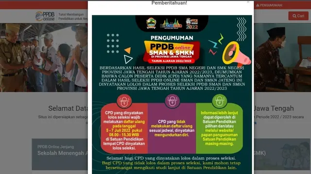 Hasil Sudah Keluar, Cek Jadwal dan Cara Daftar Ulang PPDB Jateng 2022 - News Liputan6.com