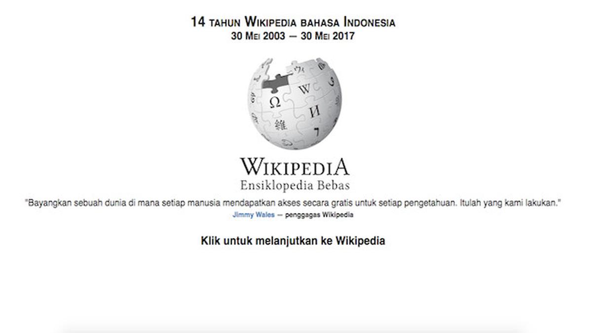 Wikipedia Versi Bahasa Indonesia Kini Berusia 14 Tahun - Tekno Liputan6.com