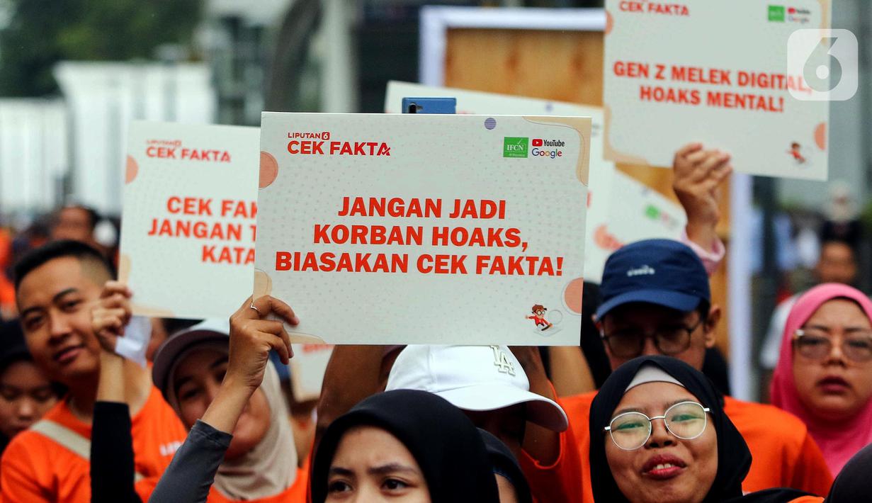Usung Tema Jalan Sehat Berantas Hoaks, Liputan6.com Gelar Fun Walk di CFD