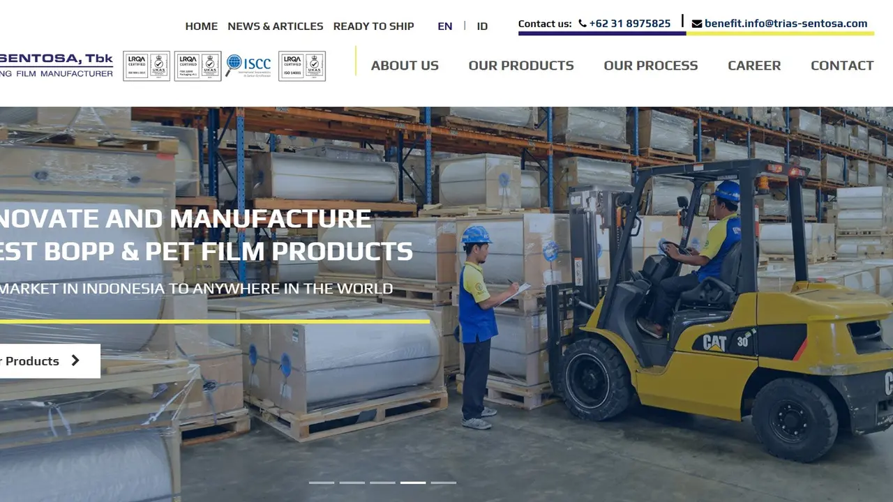 Profil PT Trias Sentosa Tbk, Perusahaan Produsen Film BOPP Dan PET ...