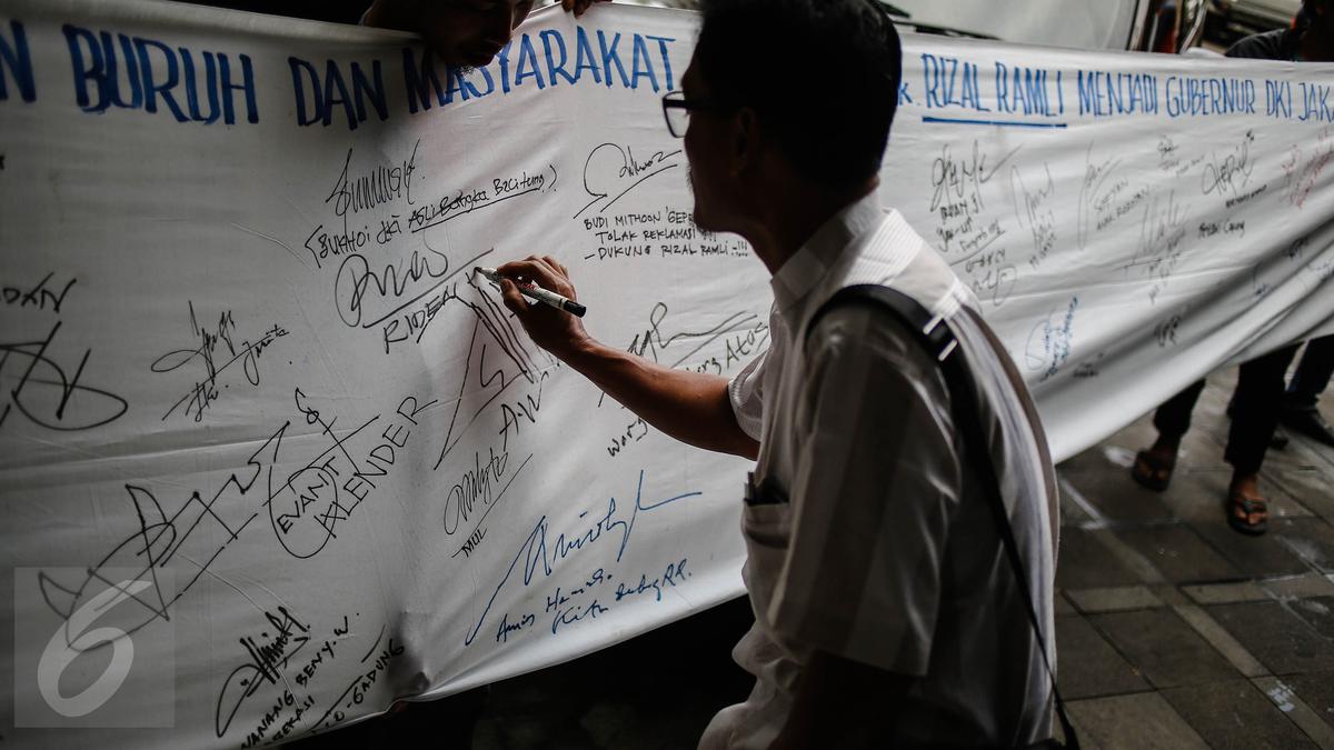 KSPI Galang Tanda Tangan Dukungan Rizal Ramli Maju Pilkada DKI - Pemilu ...