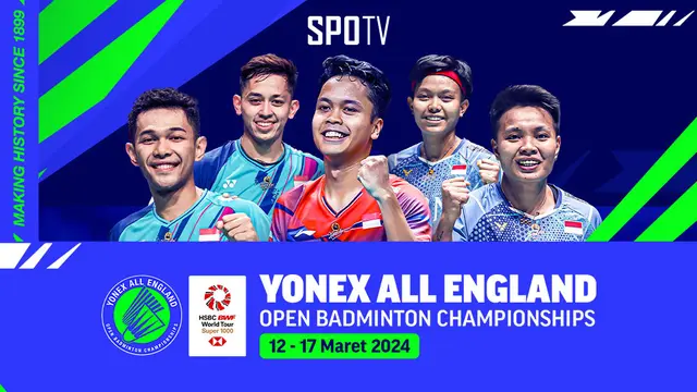 Jadwal Siaran Langsung BWF All England 2024 di Vidio, 12-17 Maret 2024 - Ragam Bola.com