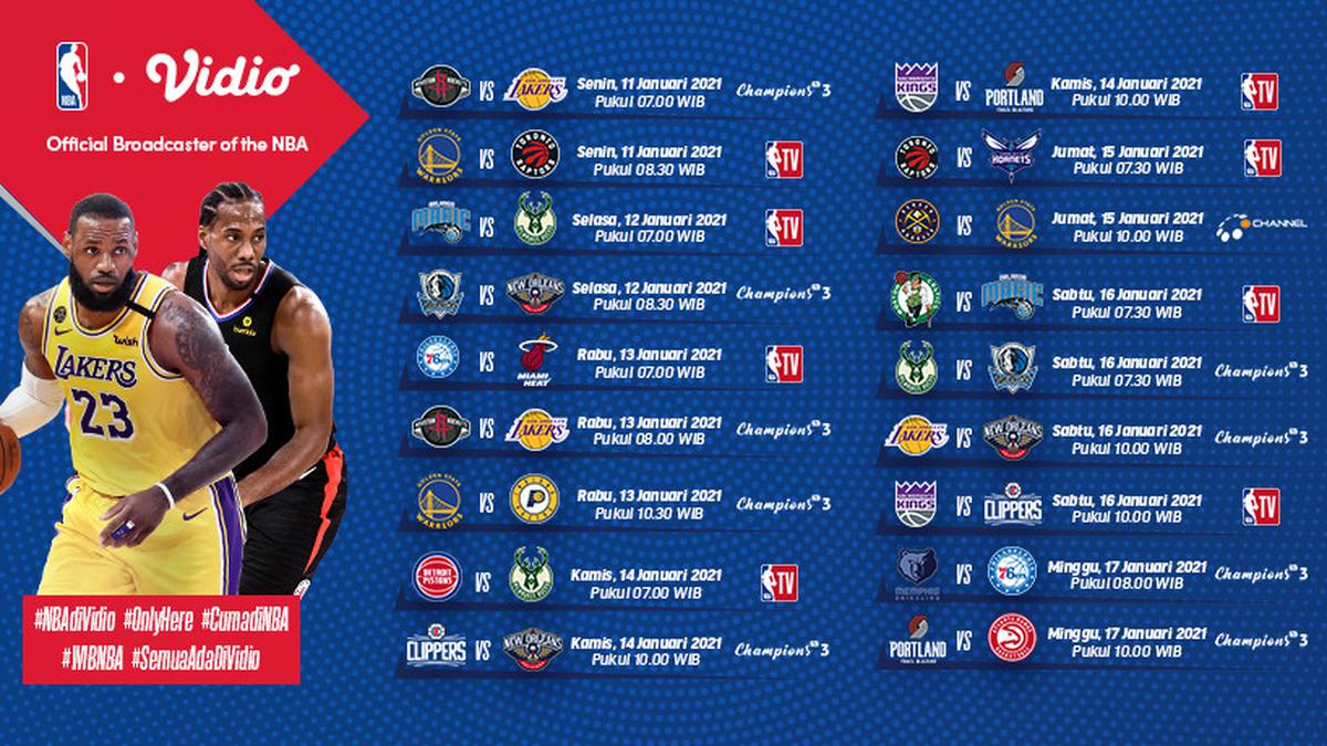 Jadwal Live Streaming NBA Matchweek 4 di Vidio: Waktunya Duel Seru ...