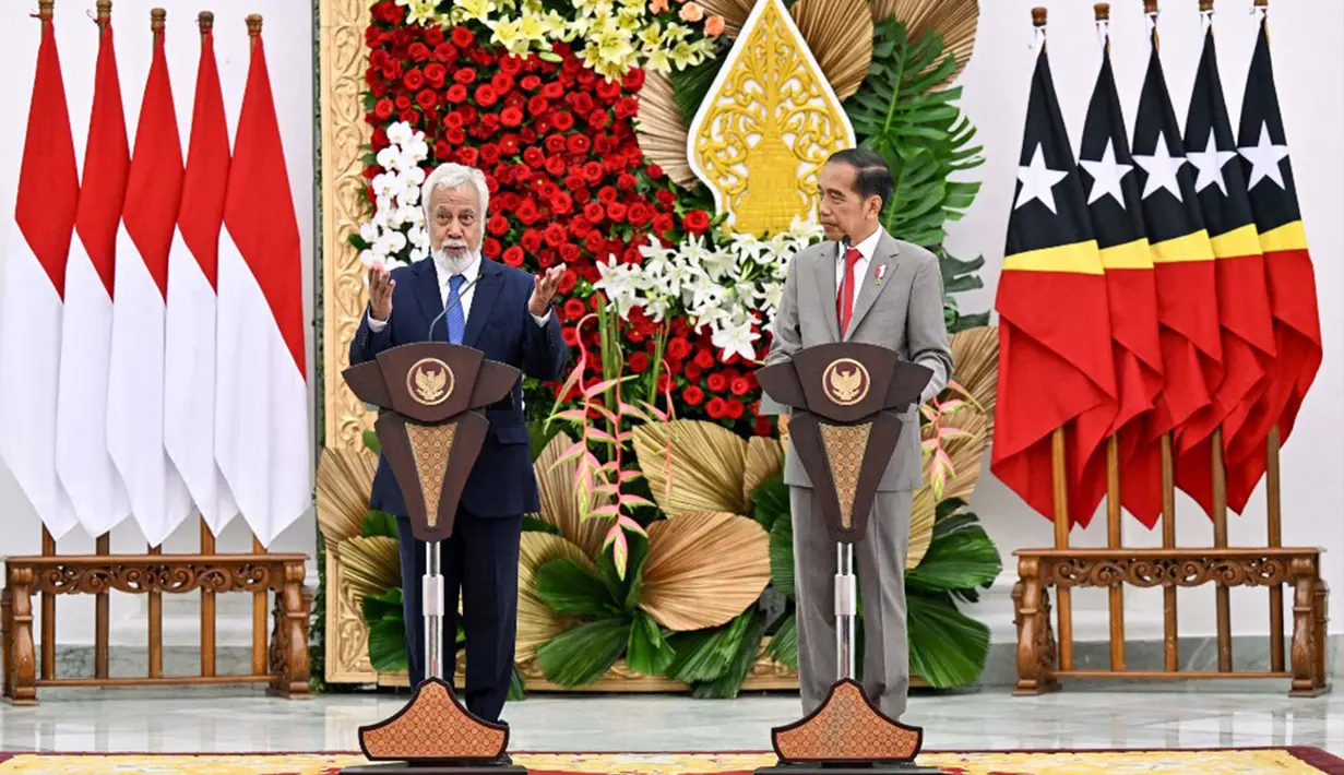 Presiden Jokowi Terima Kunjungan PM Timor Leste Xanana Gusmao di Istana Bogor - Foto Liputan6.com