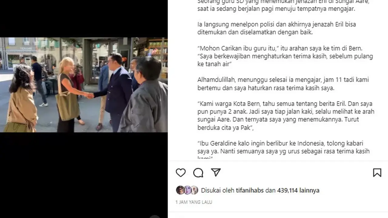 Inilah Sosok Guru SD yang Temukan Jenazah Eril, Ridwan Kamil: Danke ...