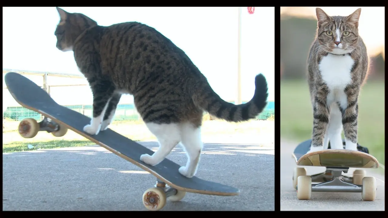 Keren! Kucing Mahir Main Skateboard - Global Liputan6.com