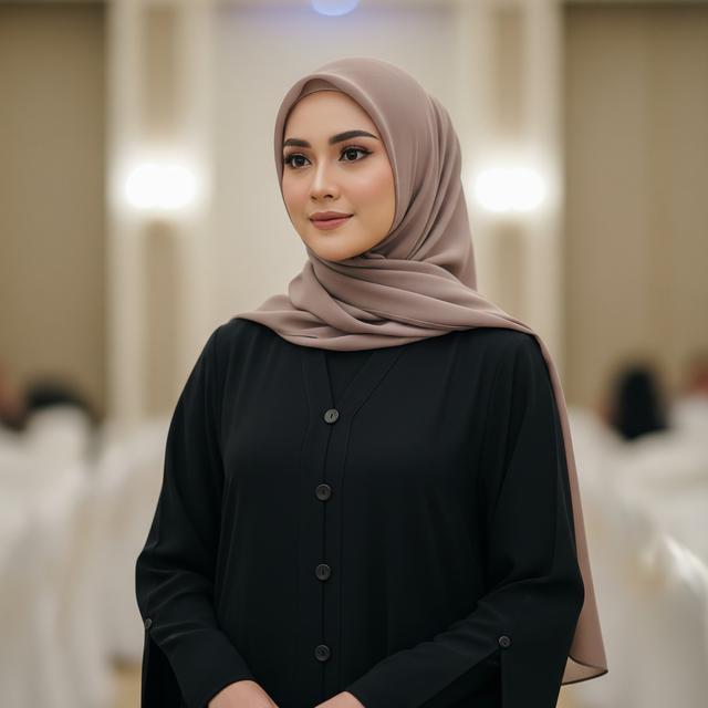 11 Model Gamis Hitam Polos Elegan untuk Acara Formal, Tampil Anggun dan ...