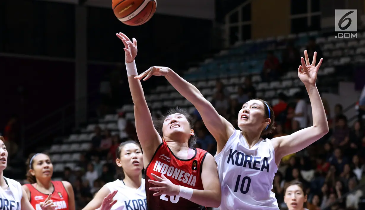 FOTO: Basket Putri Indonesia Takluk dari Korea - Foto Liputan6.com