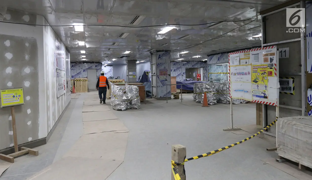 FOTO: Melihat Progres Pembangunan Stasiun MRT Senayan - Foto Liputan6.com