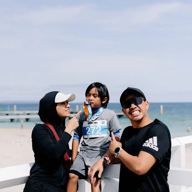 Ayudia Bing Slamet Bangga Anaknya Berhasil Finish di Olahraga Aquathlon: Respek Mama dan Dido ...