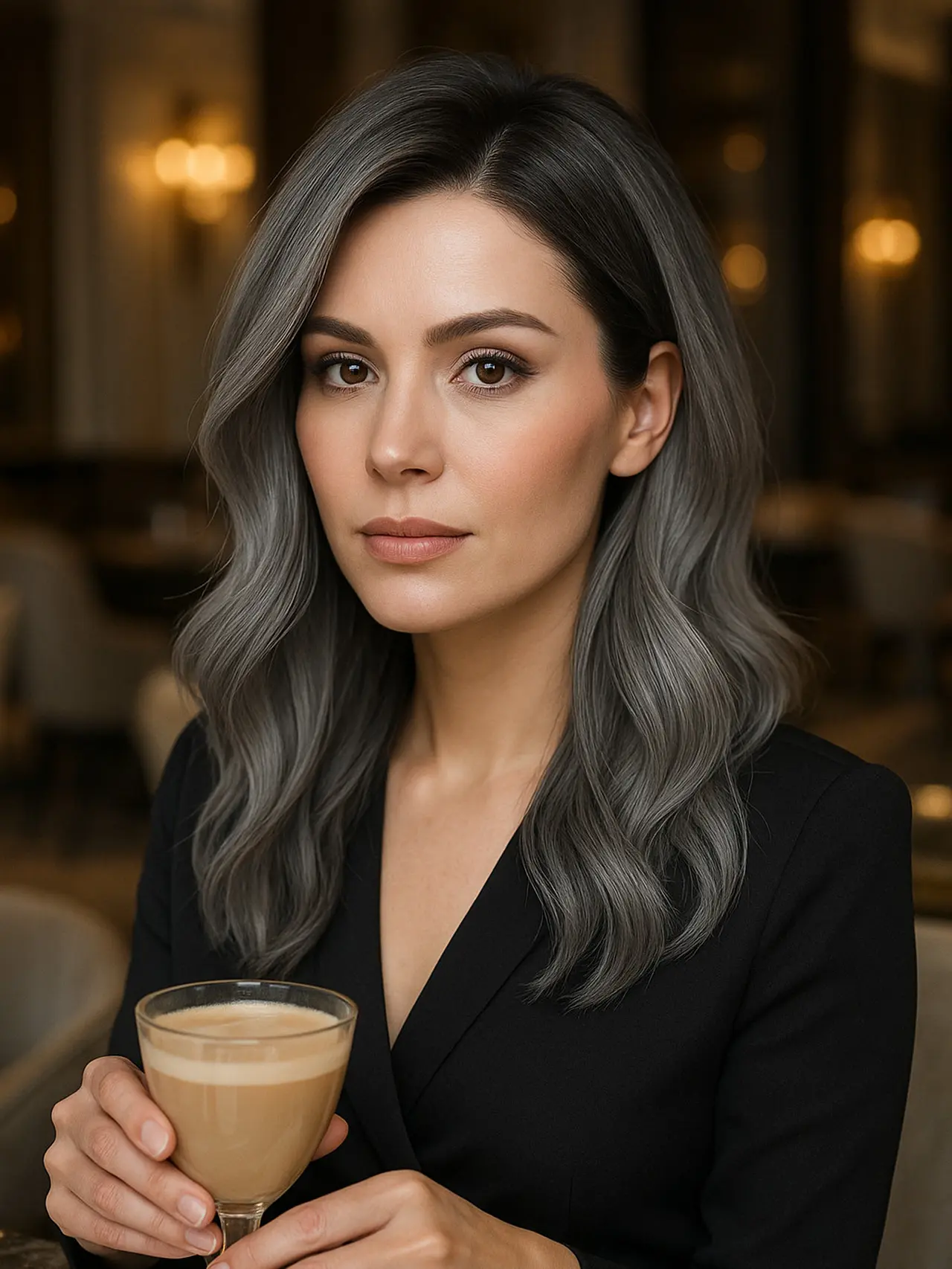 6 Tren Warna Rambut Ash Grey untuk Usia 40 Tahun ke Atas di 2025, Bisa ...