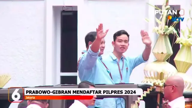 Momen Prabowo-Gibran Diarak Sebelum Daftar Capres-Cawapres ke KPU - Citizen6 Liputan6.com