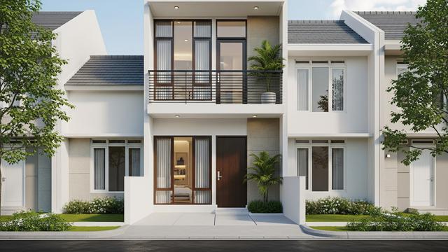7 Desain Tampak Depan Rumah Mungil dengan Balkon Mini, Panduan untuk ...