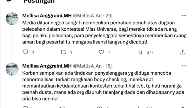 Terlapor Dugaan Pelecehan Seksual Miss Universe Indonesia Diperiksa, Polisi Diharap Segera ...