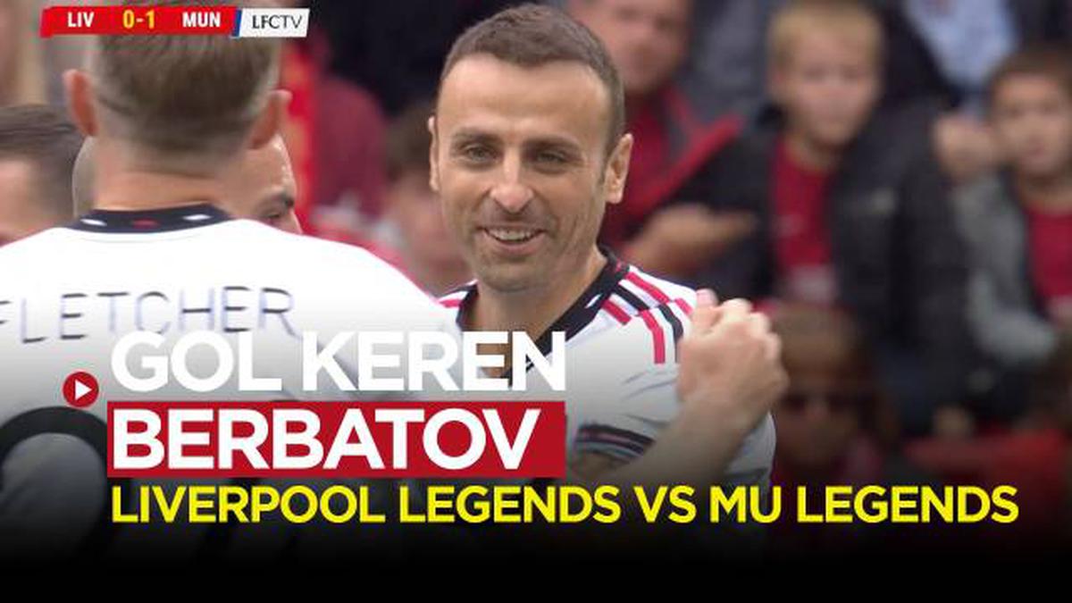 VIDEO: Dimitar Berbatov Masih Bisa Cetak Gol Indah Saat MU Legends Vs Liverpool Legends