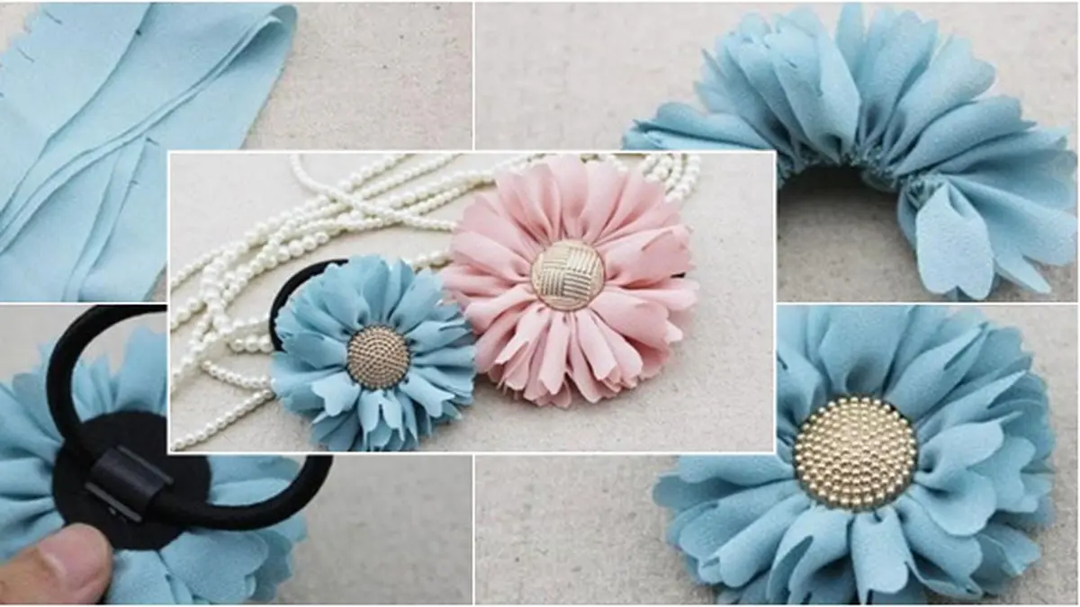 DIY: Ikat Rambut Bunga Dari Kain Flanel - Beauty Fimela.com