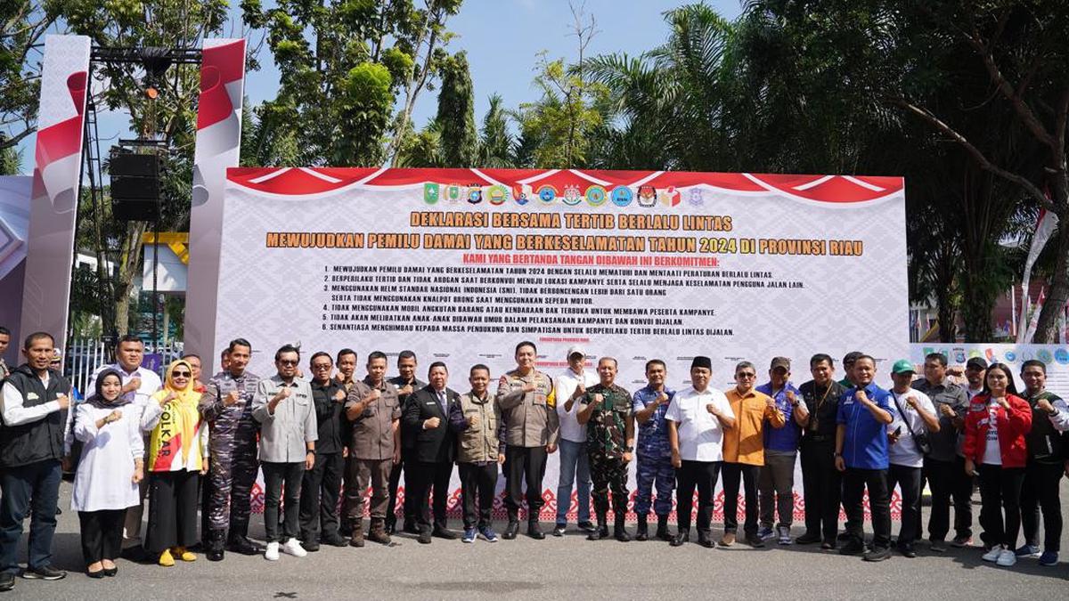 Wujudkan Pemilu Damai, Polda Riau dan Parpol Deklarasi Tertib Lalulintas - News Liputan6.com