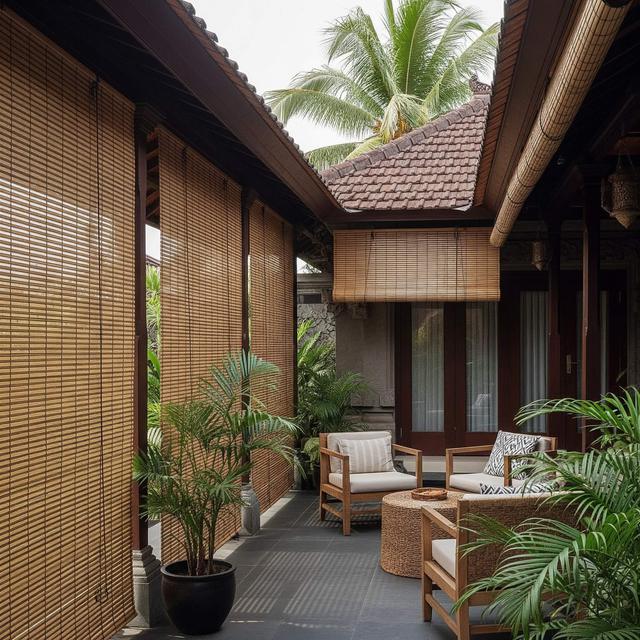 10 Inspirasi Teras dengan Tirai Bambu Anti Panas, Solusi Sejuk di Iklim ...