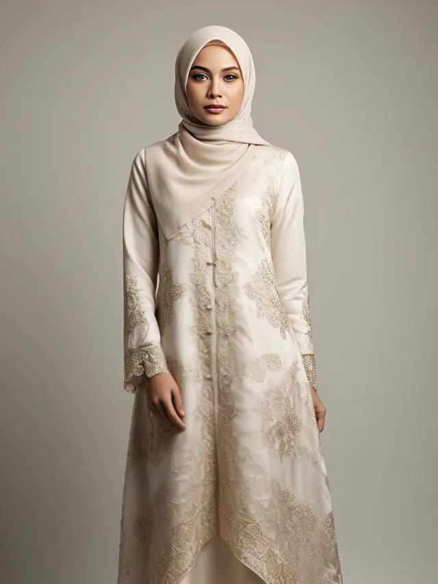 8 Inspirasi Gamis Putih Brokat Terbaru, Cocok untuk Wanita Usia 30-an ...