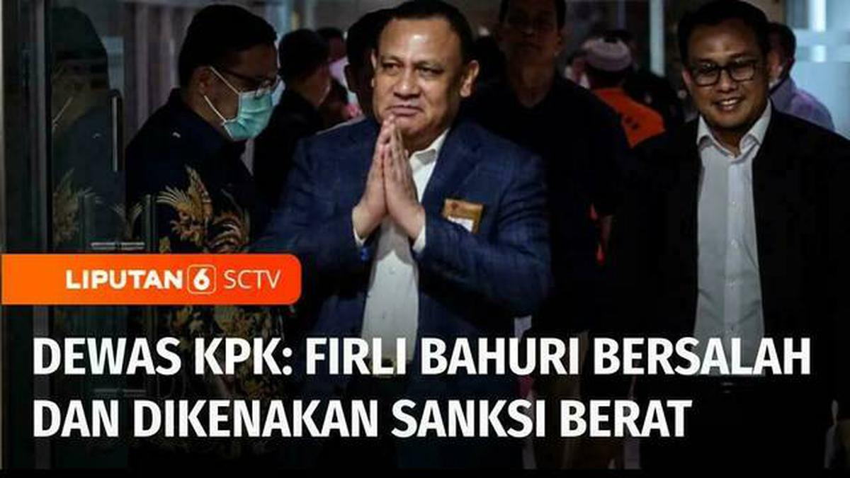 VIDEO: Dewas KPK Nyatakan Firli Bahuri Terbukti Lakukan Pelanggaran Etik dan Dijatuhi Sanksi ...