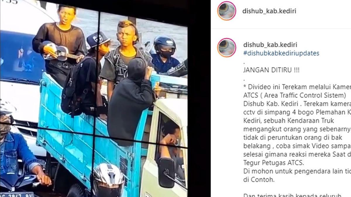 Viral Anak Punk Naik Truk di Kediri, Ditegur Petugas Malah Acungkan ...