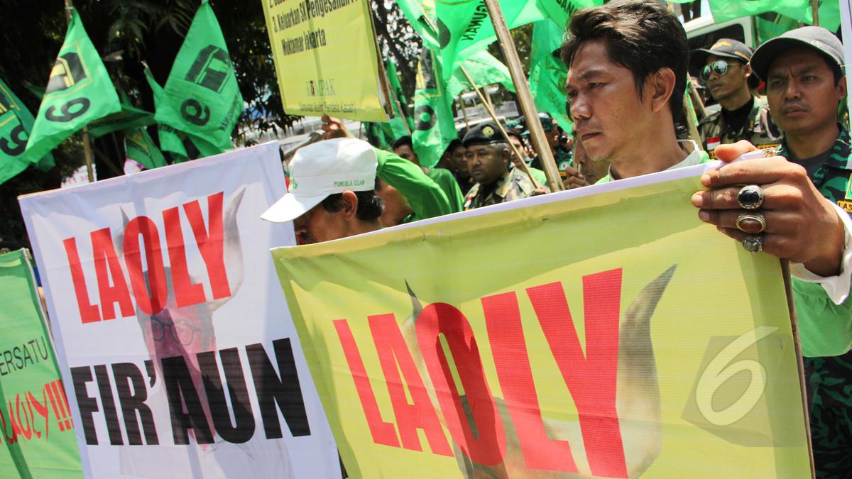 Massa PPP Djan Faridz Tuntut Yasona Laoly - Foto Liputan6.com