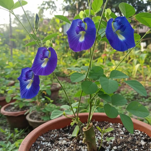 Cara Menanam Bunga Telang dengan Batang agar Cepat Mekar