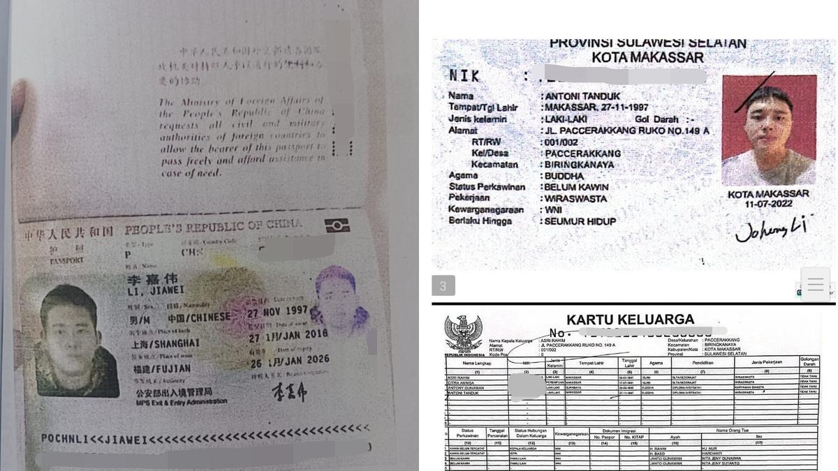WNA China Punya KTP dan KK Makassar, Modus Manipulasi Data Terstruktur