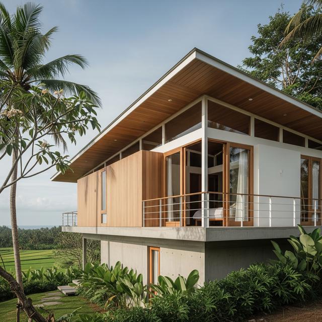 7 Gambar Rumah Minimalis Atap Sandar Modern, Inspirasi Desain Hunian ...
